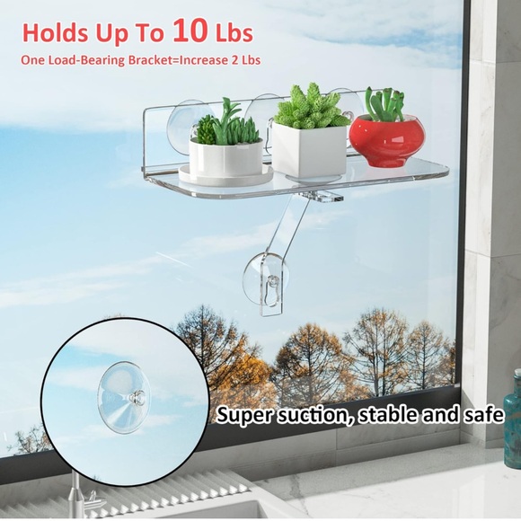 Storage & Organization | Clear Acrylic Windows Plant Shelves12 Inch ...
